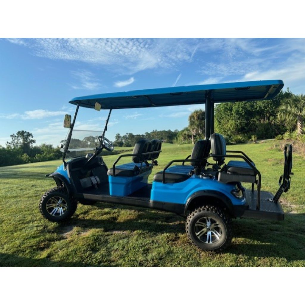 6 Passenger Lifted LSV Golf Cart - Space Coast Cart Rentals